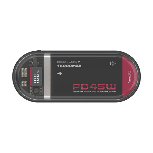 inno3C 內置Type C Lightning充電線 移動電源15000mAh ︱尿袋︱奶媽︱充電寶︱行動電源︱流動電源 i-PB15